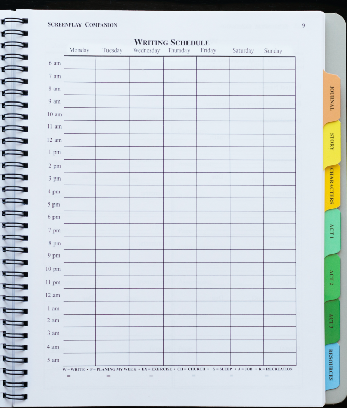 SCHEDULE - Screenplay Companion